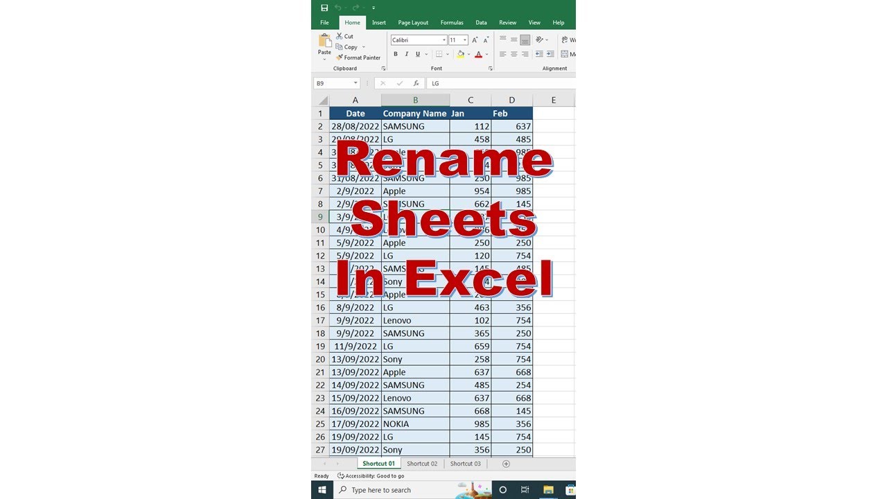 Rename Sheets in Excel | ACG Tutorial | #shorts #acgtutorial #computer ...