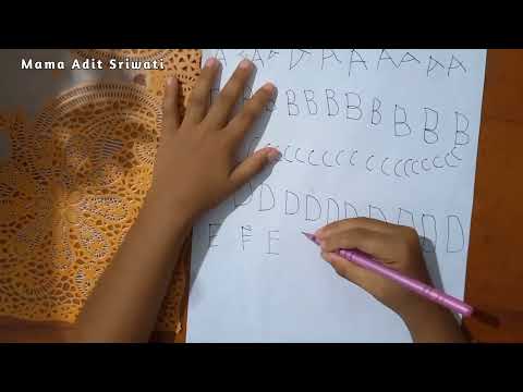 BELAJAR MENULIS HURUF ABCD - YouTube