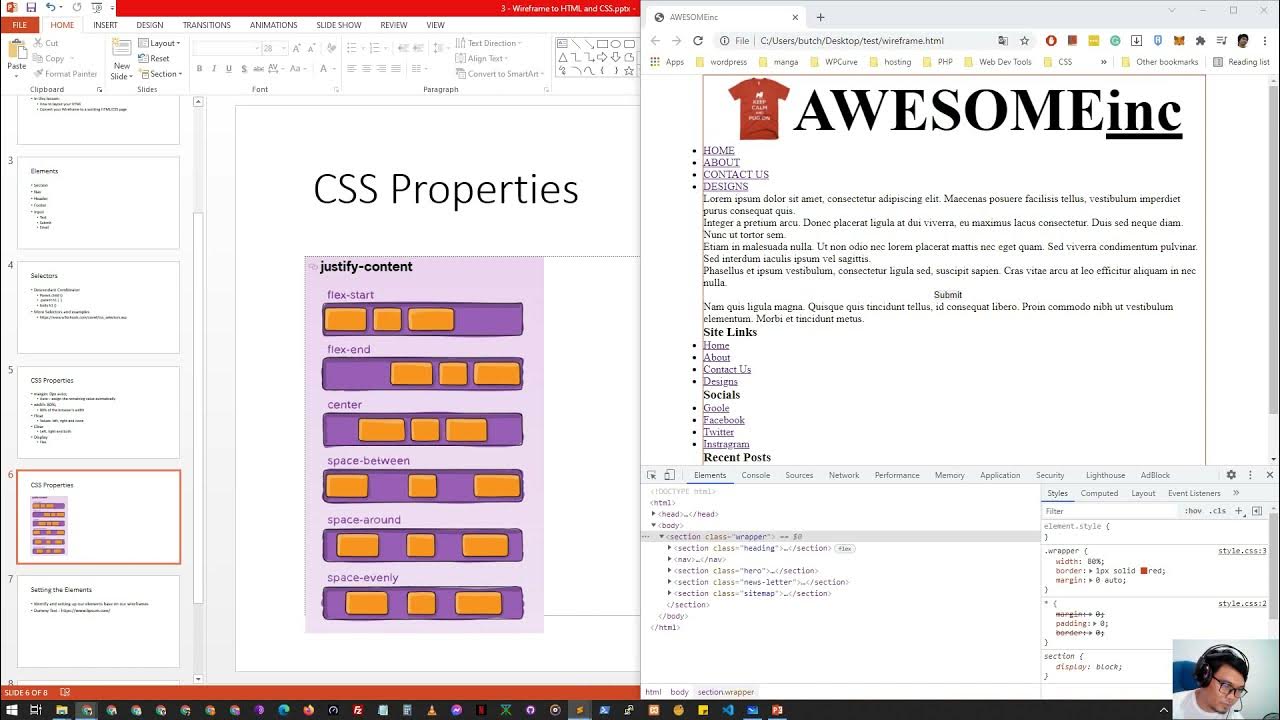 Wireframe to HTML and CSS (pt. 2) - YouTube