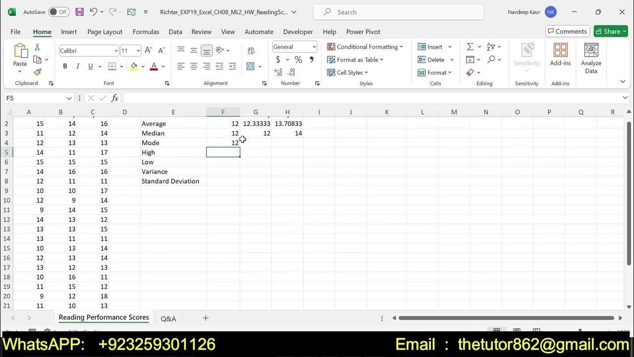 Exp19_Excel_Ch08_ML2_Reading_Scores | Excel Chapter 8 Reading Scores Complete Solution 100% ...