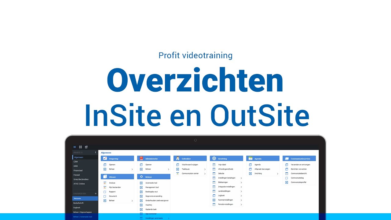 Overzichten in InSite en OutSite - YouTube