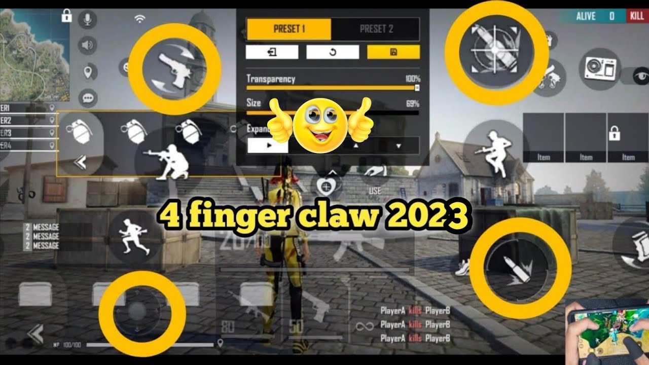 How to free fire 4 finger claw setting || free fire 4best settings 2023 ...