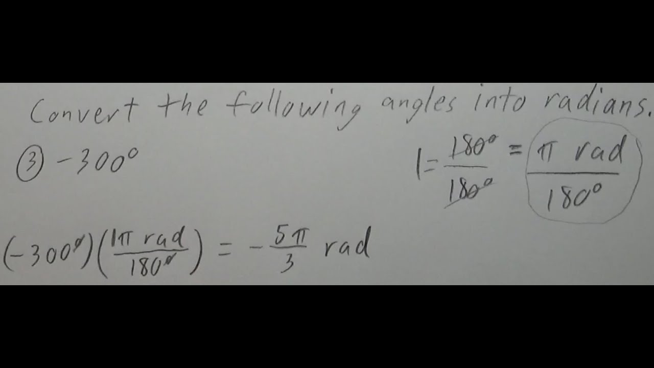 Angles of rotation, radian and degree mode - YouTube