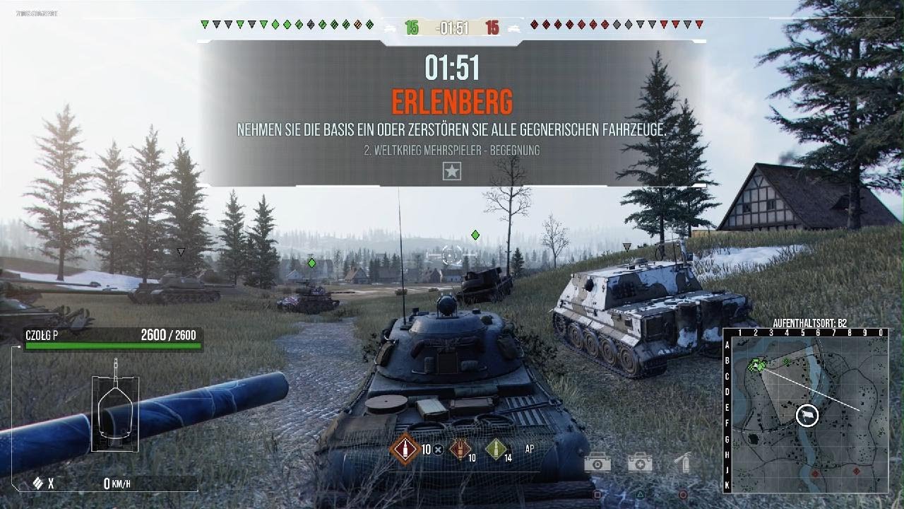 World of Tanks Czołg P WZ.46 Map Erlenberg - YouTube