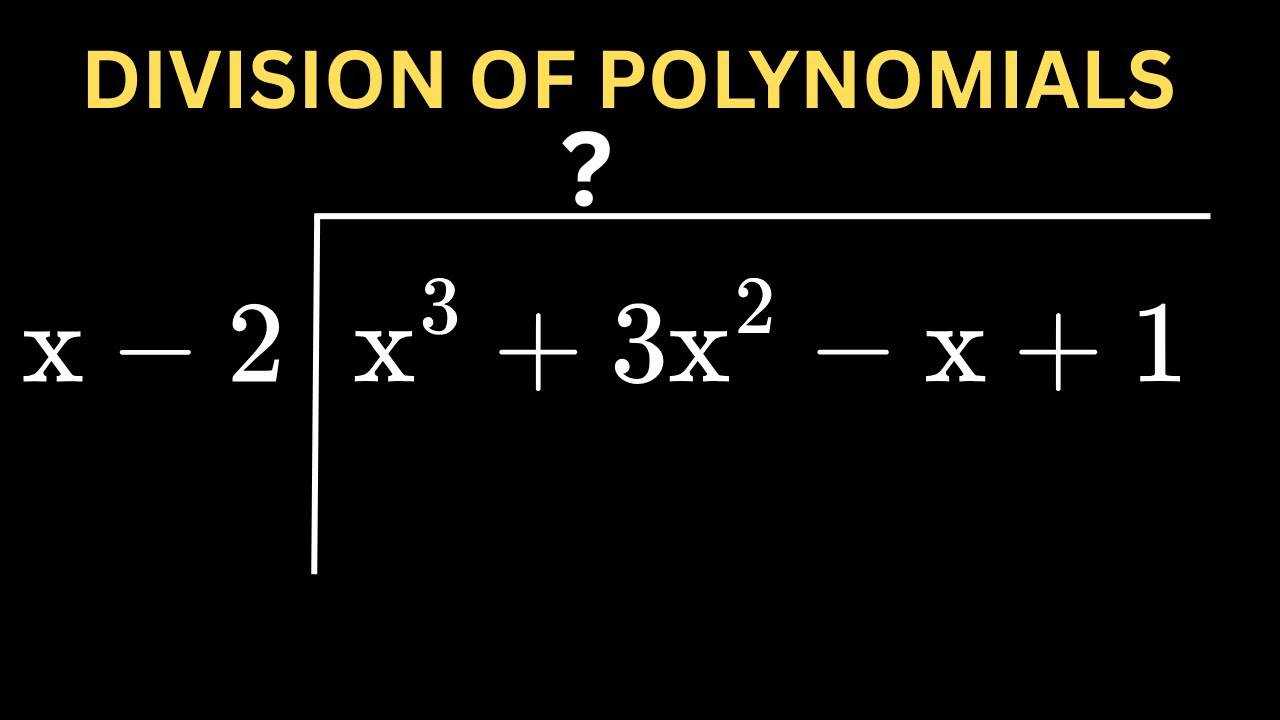 How to Divide Polynomials Easily — Long Division - YouTube