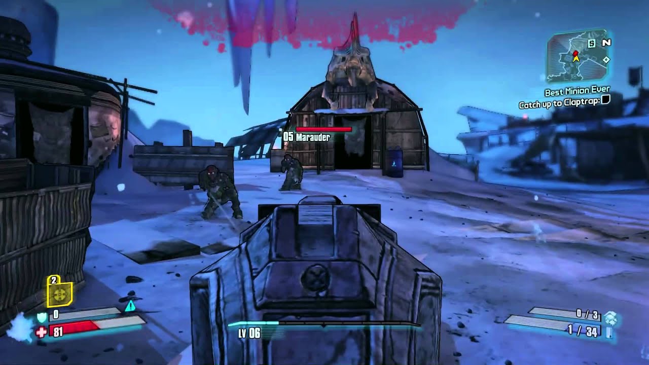 Borderlands 2 Zero ♦ 08 ♦ Best Minion Ever Catch up to claptrap - YouTube
