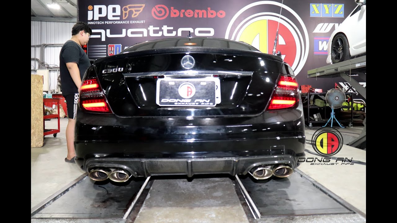 BENZ W204 C300 完美X-PIPE的排氣衝撞🤩低速不失扭力 享受聲浪的衝擊感💥 - YouTube