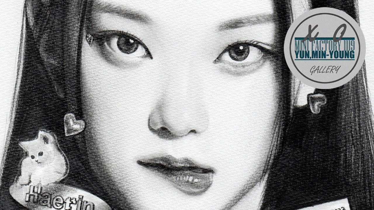 NewJeans (뉴진스) 'Haerin' Realistic Portrait drawing | 뉴진스 해린님 - YouTube