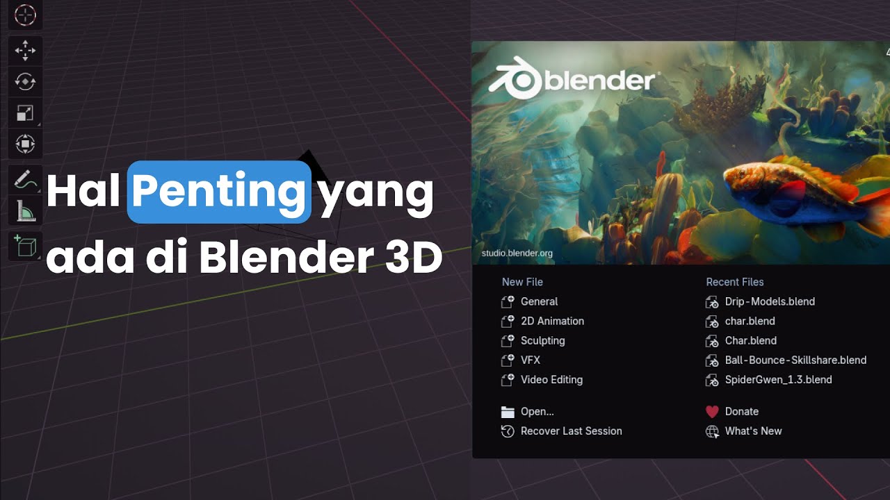 Hal Penting yang harus kalian tau saat pertama buka Blender 3D ...