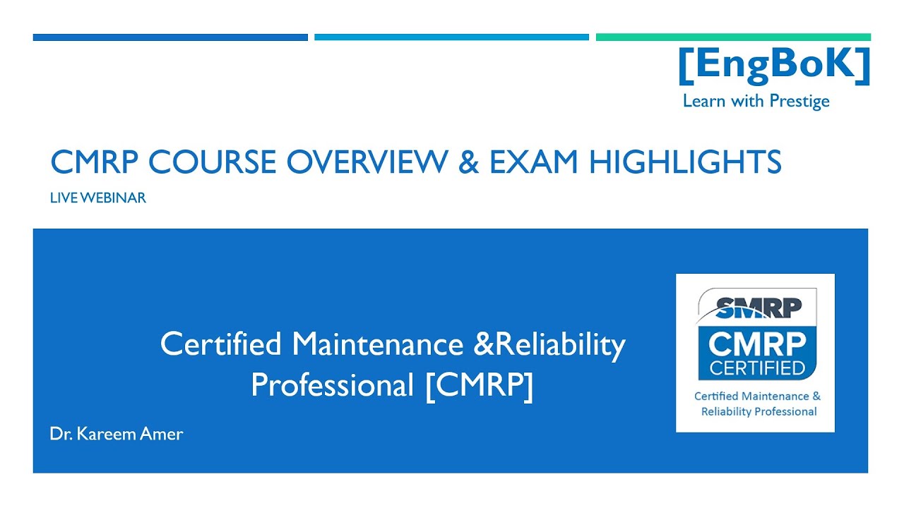 CMRP Course_ Introduction - YouTube