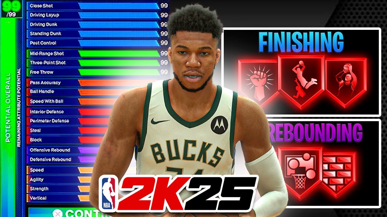 NBA 2K25 GIANNIS ANTETOKOUNMPO BUILD! BEST BIG MAN BUILD NBA 2K25 - YouTube