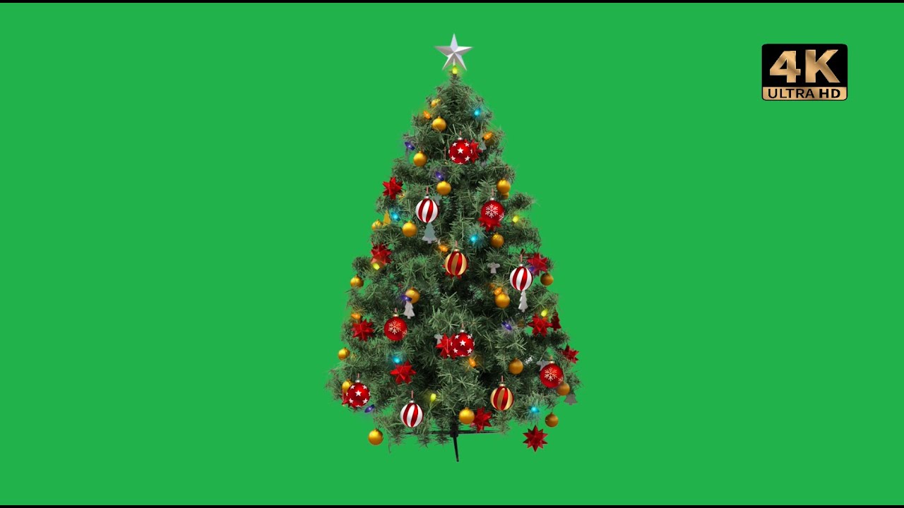 christmas tree green screen - YouTube