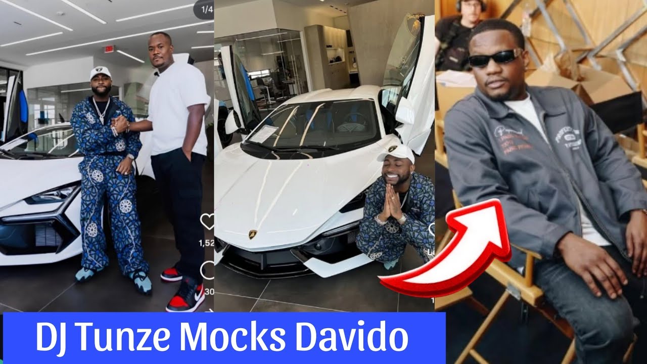 DAVIDO LAMBORGHINI REVUELTO TOUCHDOWN NIGERIA AS DJ TUNZE MOCKS AND ...