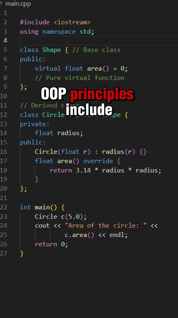 Object Oriented Programming Oop Principles In C Cplusplus Coding Programming Code Coder