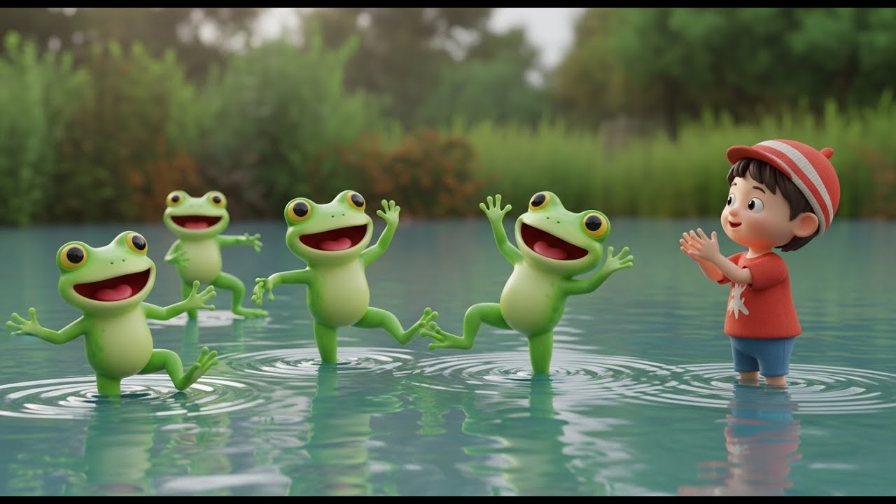 Ten Tiny Frogs Dance on a Log | Best Fun and Educational Nursery Rhymes ...