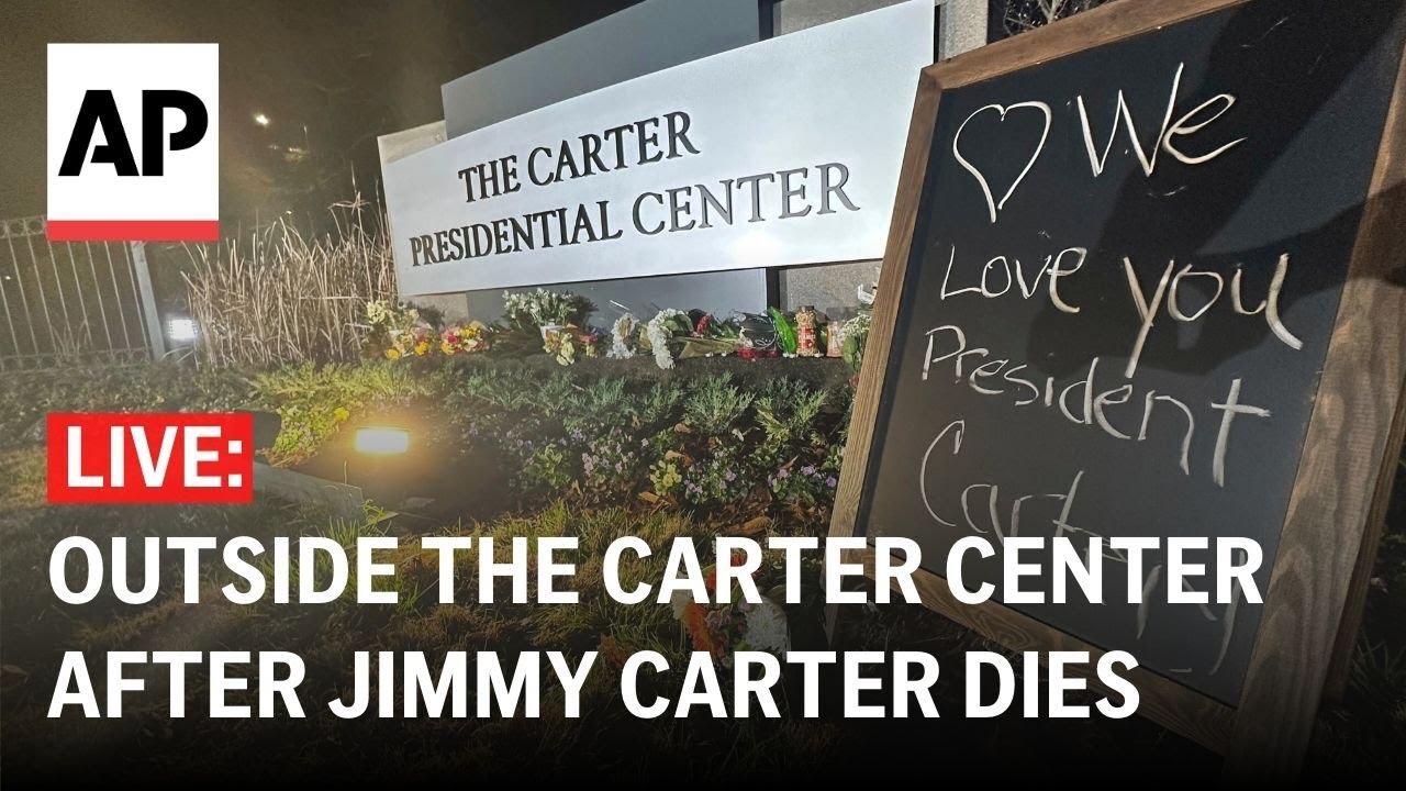 LIVE: Outside The Carter Center after Jimmy Carter dies at 100 - YouTube