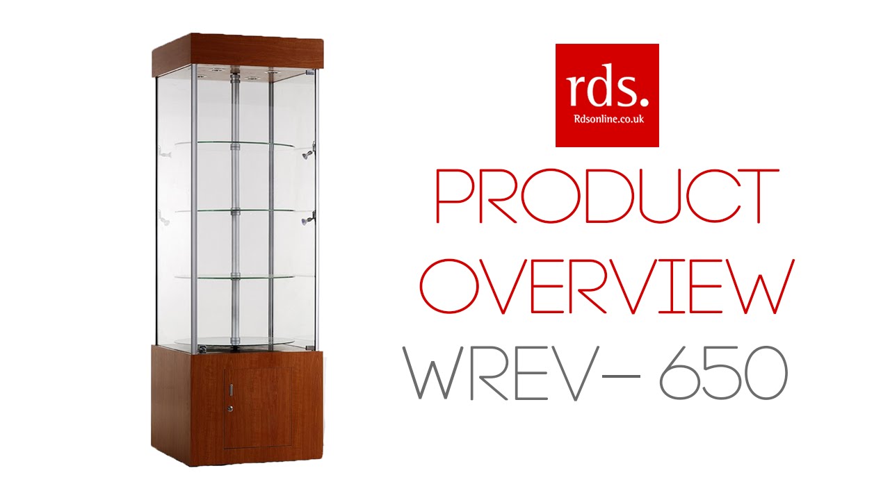 WREV-650 Rotating Retail Display Cabinet - YouTube
