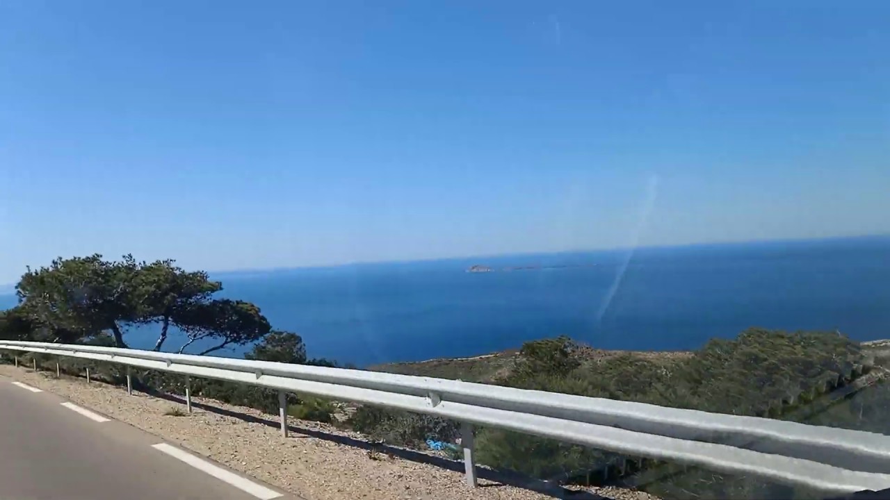 Route de Madagh avec vue sur les iles Habibas (Wilaya d'Oran). طريق ...