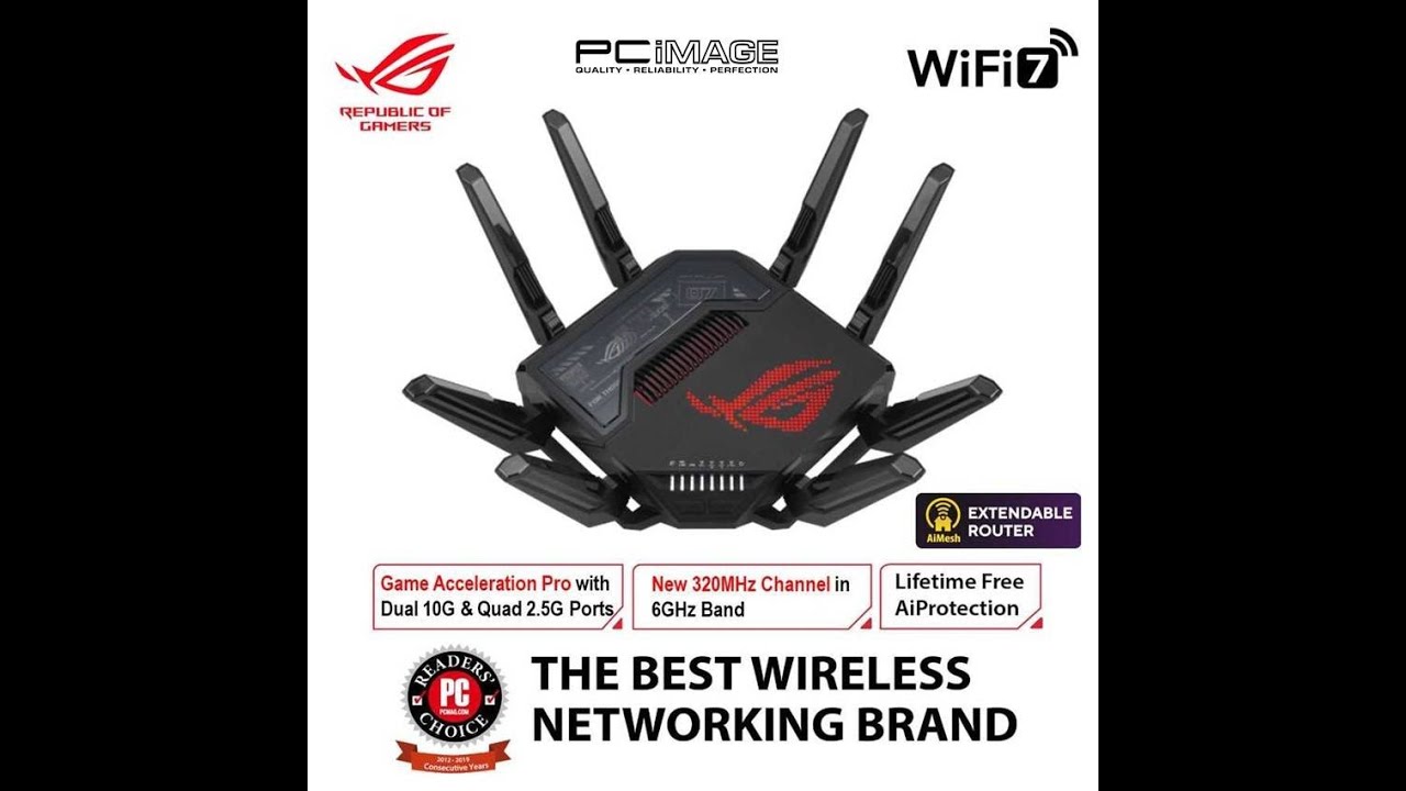 ASUS ROG Rapture GT-BE98 -- Wi-Fi 7 -- Full Configuration - YouTube