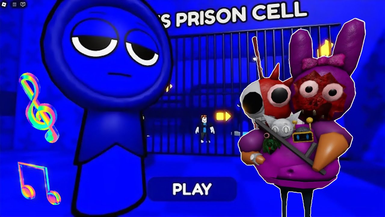 JEVIN HORROR PINKY REDDY IN SPRUNKI PRISON RUN OBBY - #Roblox #sprunki ...