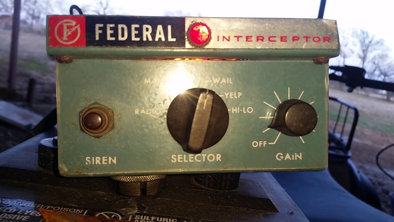 Federal Signal Interceptor PA20A series 2D - YouTube