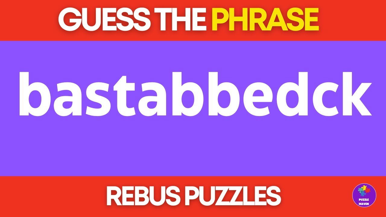 Rebus Puzzles With Answers: Guess the Phrase 34 - YouTube
