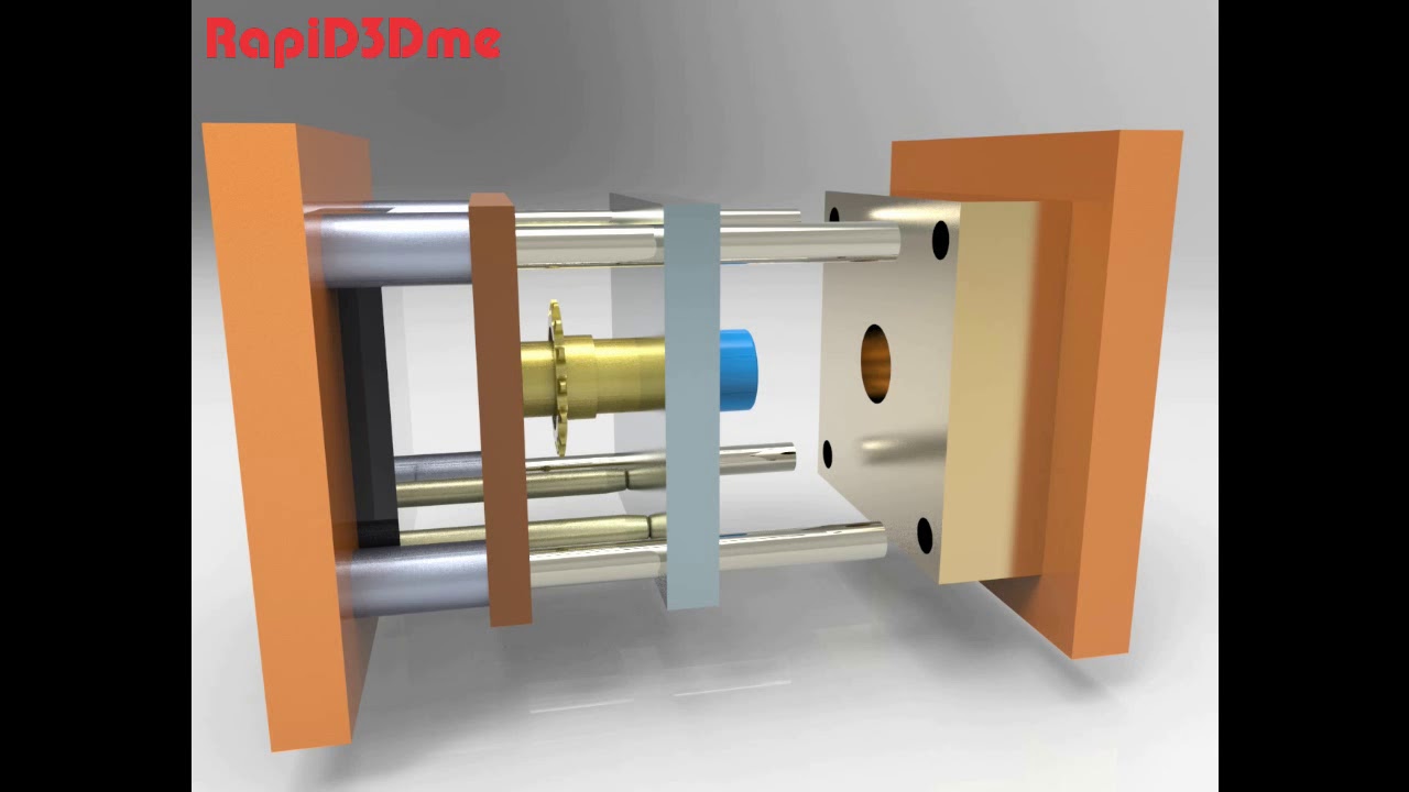 R3Dme Animation - Injection Molding Ejection - Stripper Plate - YouTube