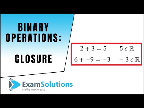 Binary Operations (Closure) : ExamSolutions Maths Revision - YouTube