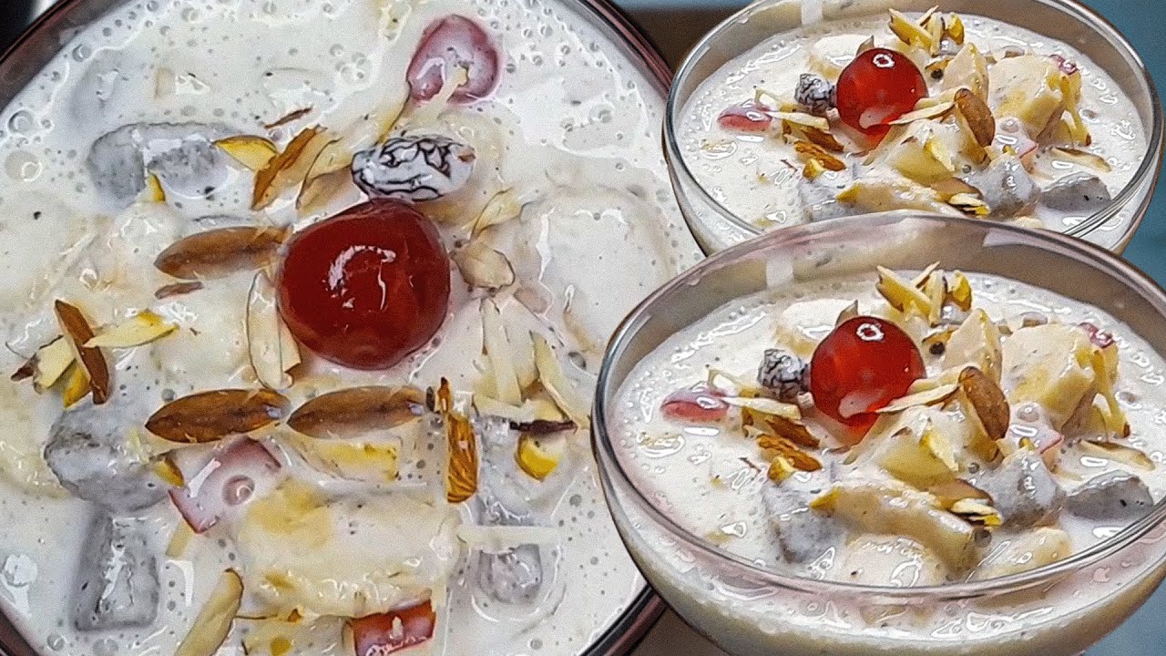 Quick And Simple Creamy Fruit Chaat | کریم چاٹ |Cream Fruit Chaat ...