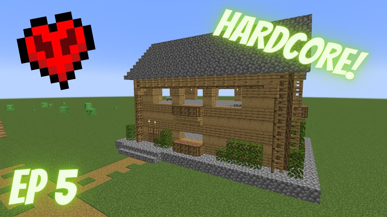 making a *MANSION* in HARDCORE SUPERFLAT minecraft - YouTube