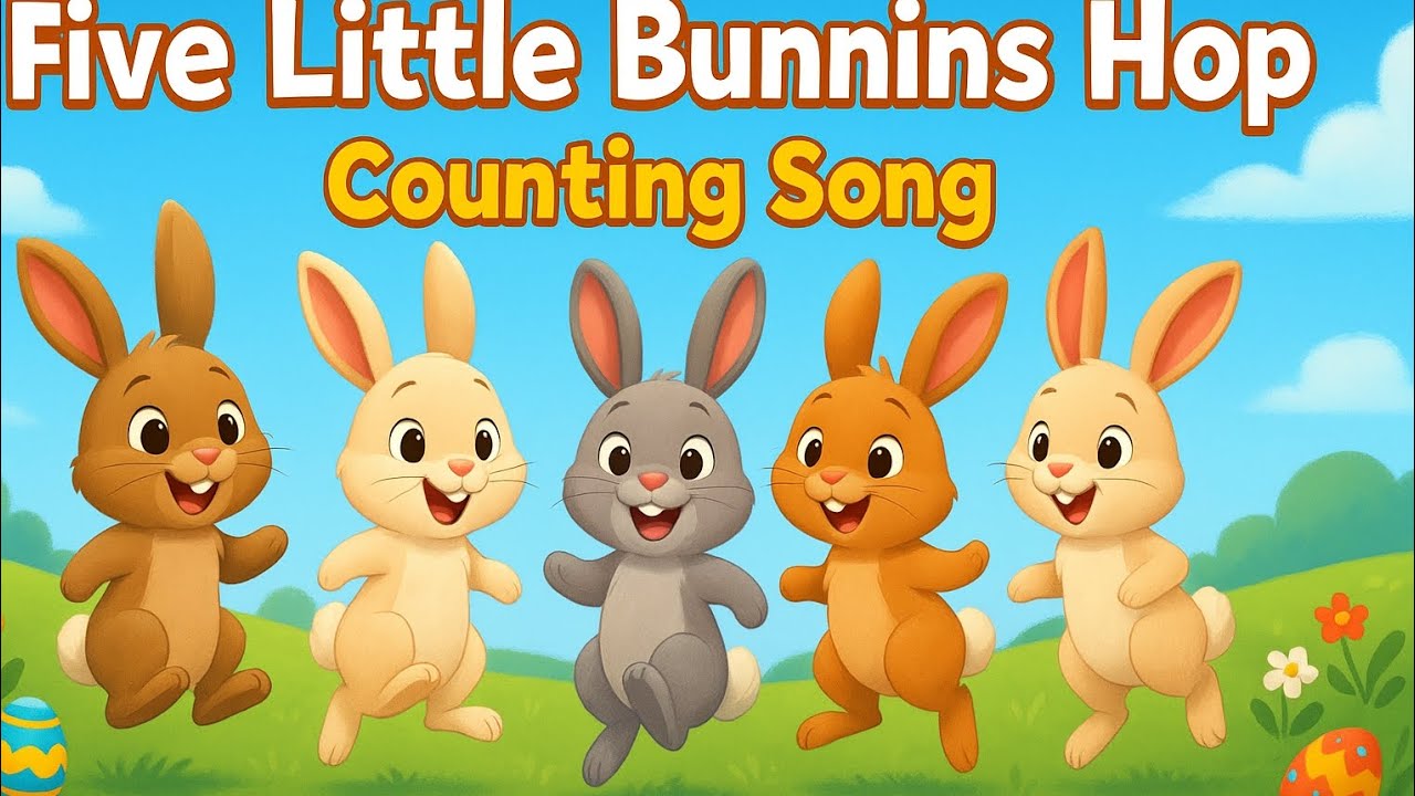 Five Little Bunnies Hop – Counting Song - YouTube