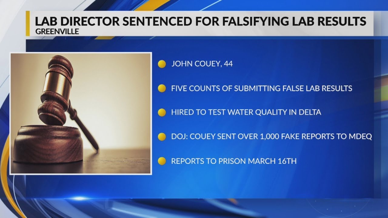 Greenville lab director sentenced for falsifying lab results - YouTube