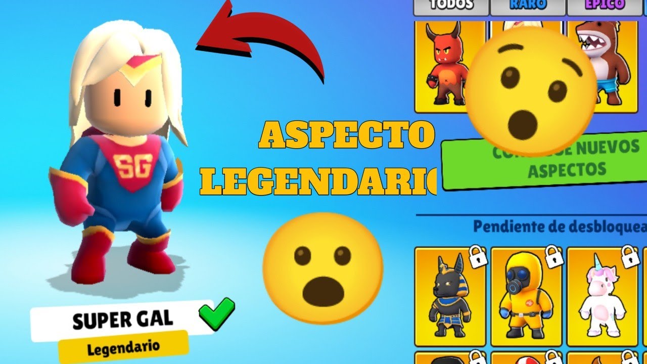 JUGANDO STUMBLE GUYS CON EL ASPECTO DE LA SUPER GIRL | MrLuis - YouTube