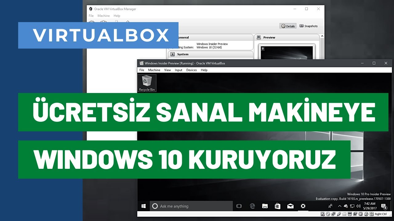 Oracle VirtualBox nedir, Windows 10 sanal makineye nasıl kurulur? - YouTube