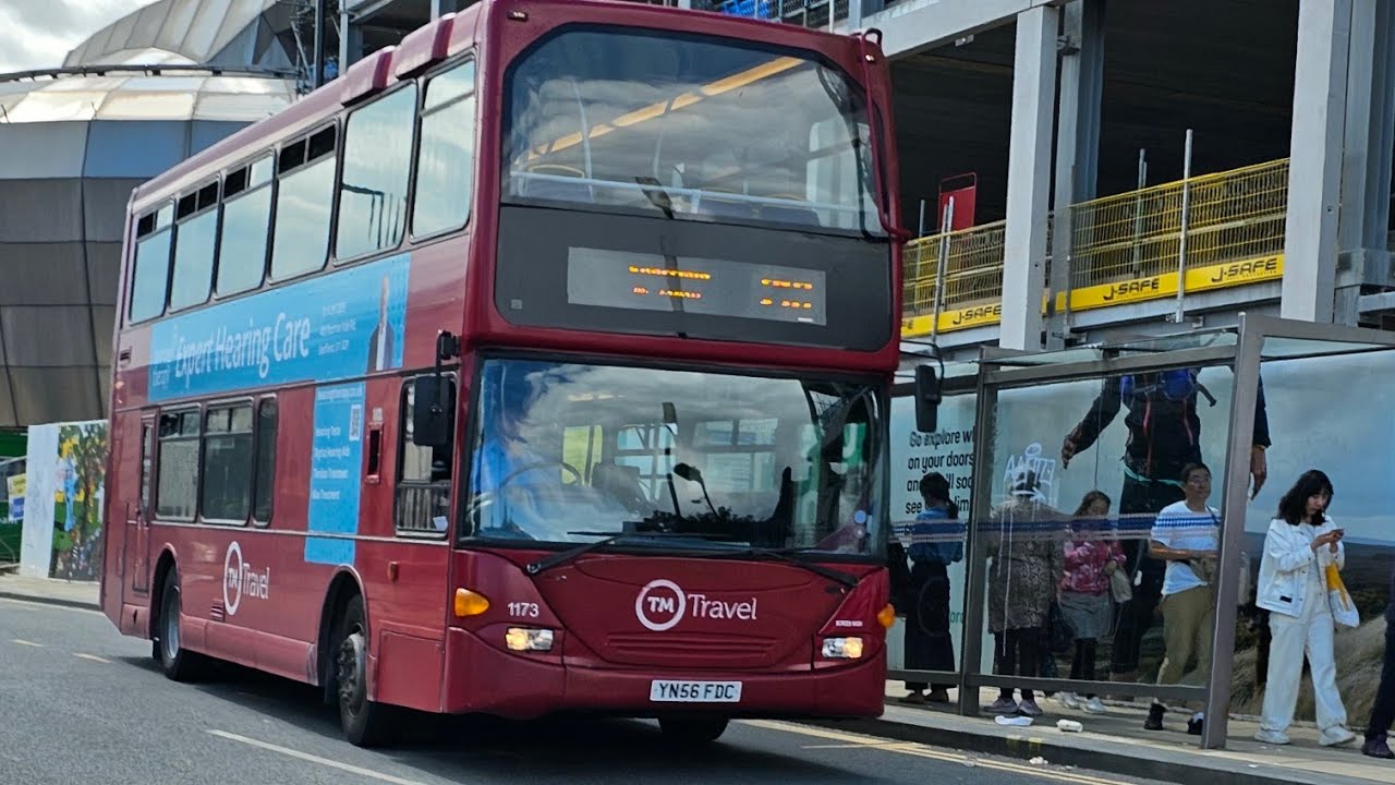 🚍*Thrash* TM Travel 1173 YN56 FDC Scania Omnidekka on Service 218 - YouTube