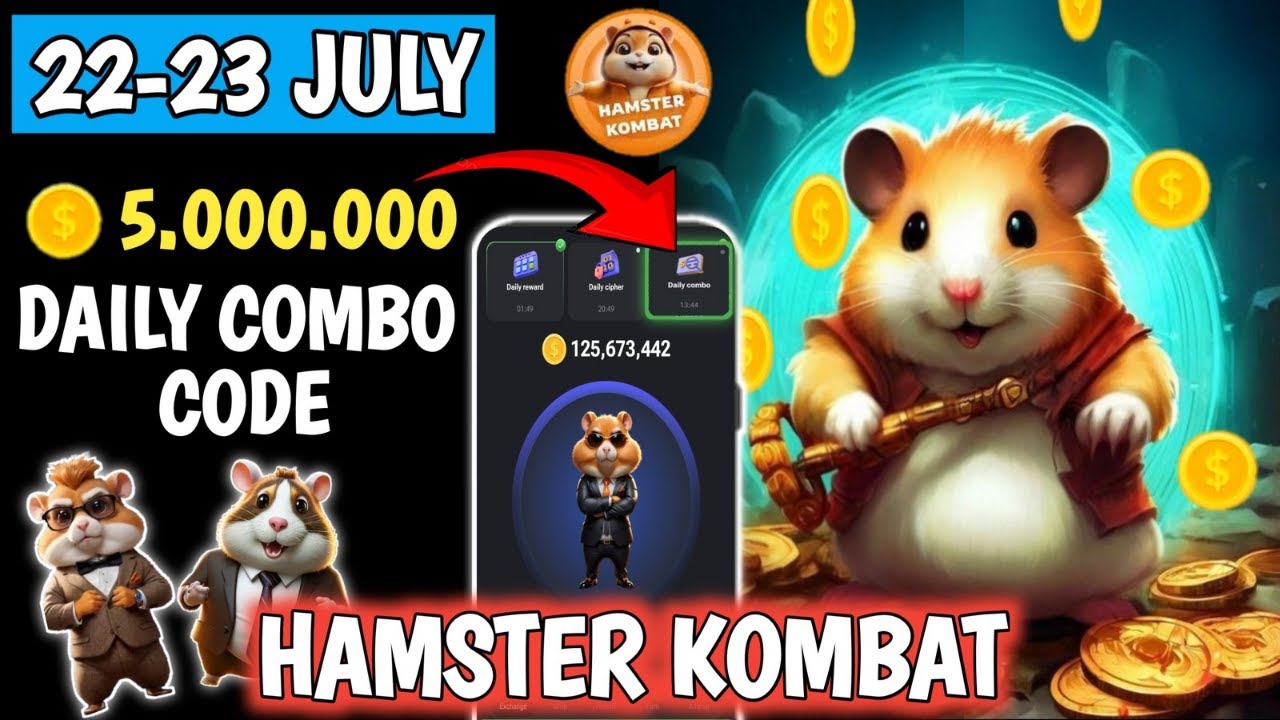 HAMSTER KOMBAT DAILY COMBO CODES 22-23 JULY | HAMSTER KOMBAT AIRDROP - YouTube
