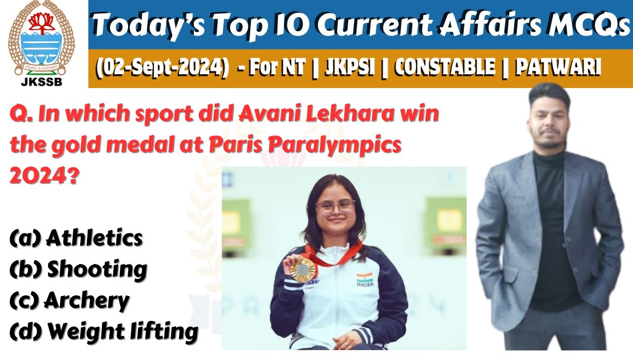 Daily Top 10 current affairs for Jkssb exams | current affairs today | Jkssb Online Tutorial ...