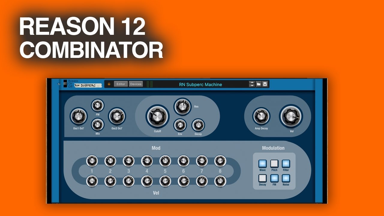 Reason 12 Combinator 2 Subperc Machine - YouTube