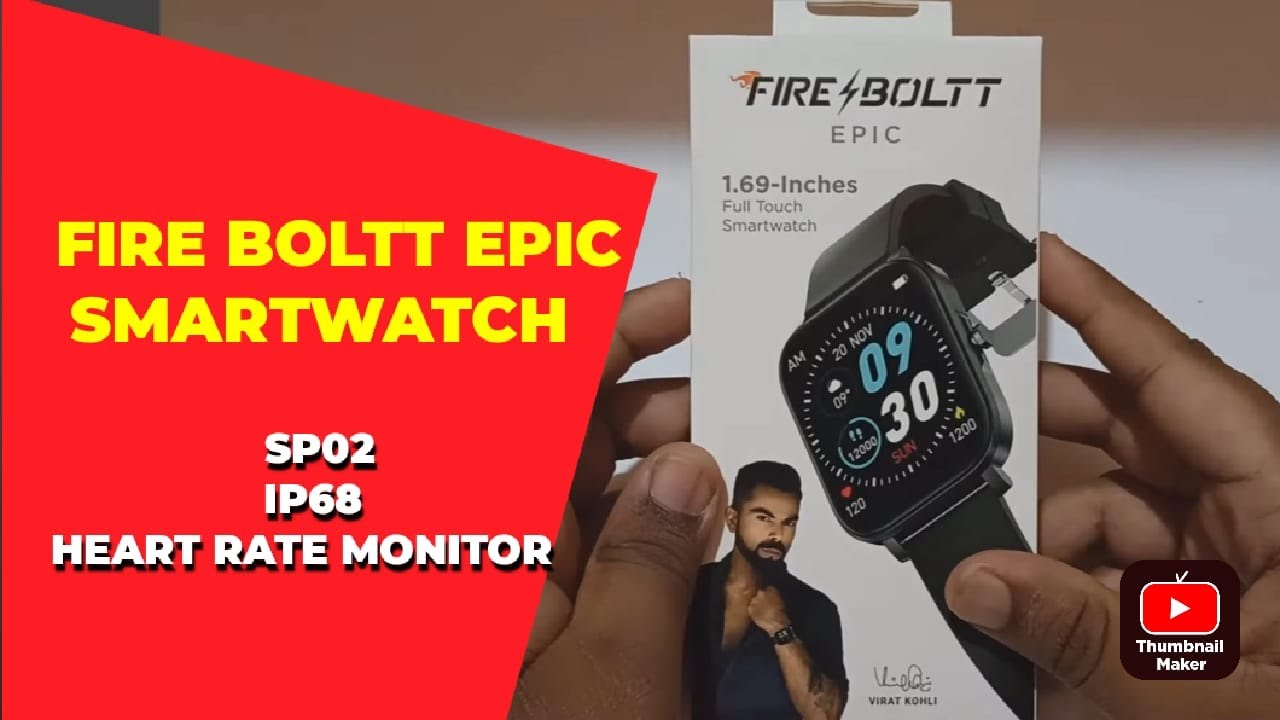 Fire-Boltt Epic Smartwatch 😍 | SP02 | Heart rate monitor etc., Unboxing ...