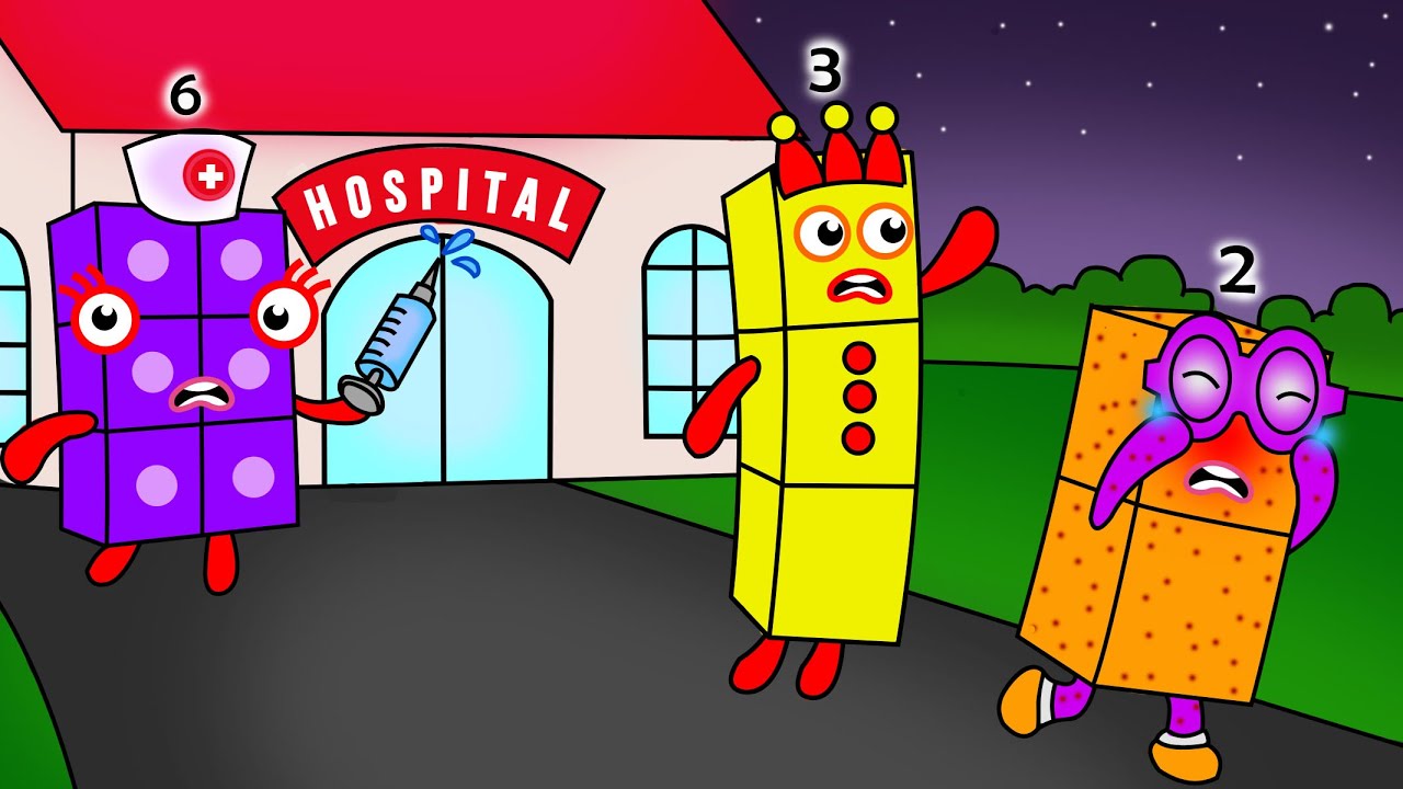 Numberblocks 2 runs scared seeing injection needle - Numberblocks ...