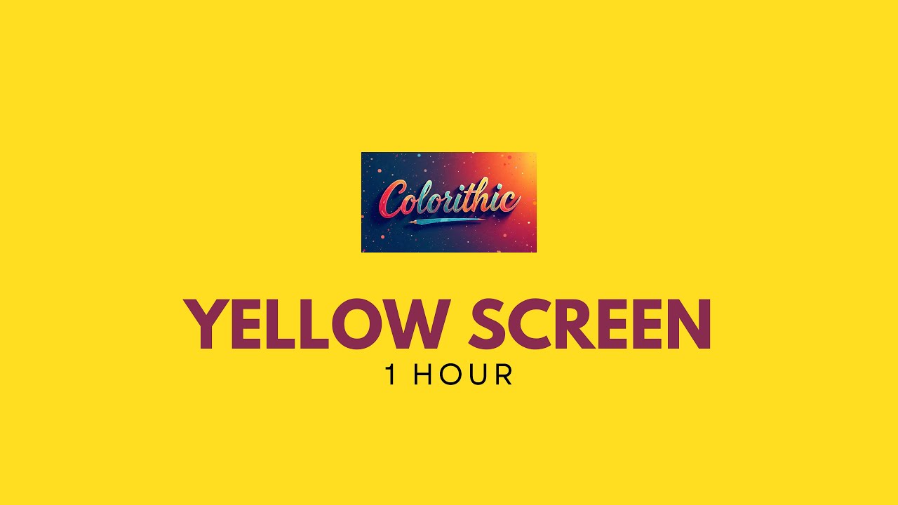 Yellow Screen | A Screen Of Pure Yellow For 10 Minutes | Background ...