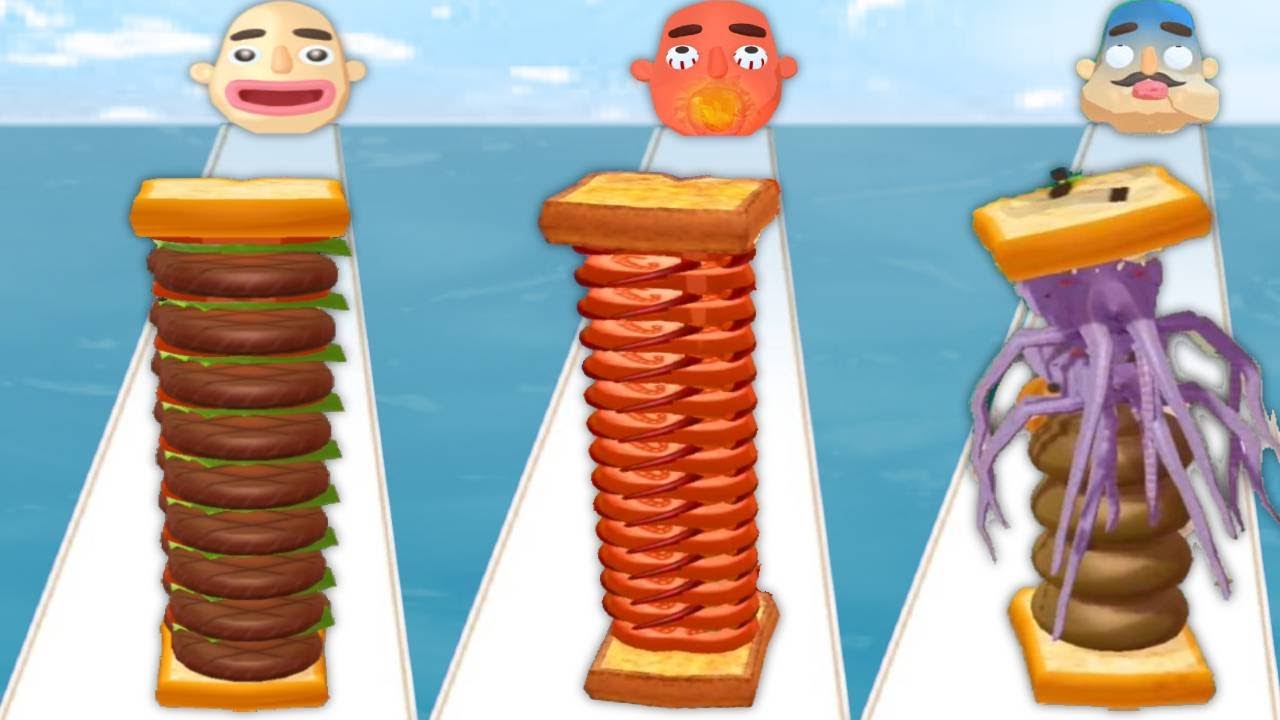 SANDWICH RUNNER vs SANDWICH RUNNER vs SANDWICH RUNNER - Triple Gameplay ...