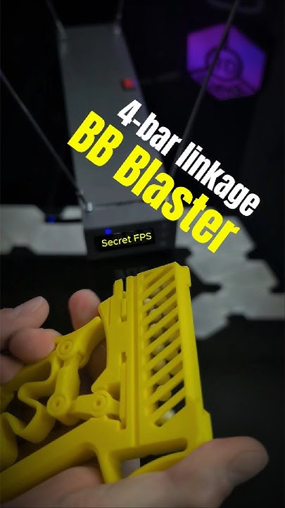 3D printed Print in Place BB Blaster with special 4-bar linkage mechanism! #3dprinting #airsoft ...