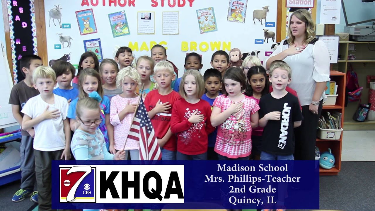 The Pledge of Allegiance by Mrs. Phillips Class at Madison School - YouTube