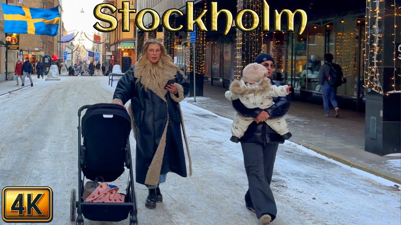 Sweden: Stockholm Cold and Snowy Winter Walk | 4K - YouTube