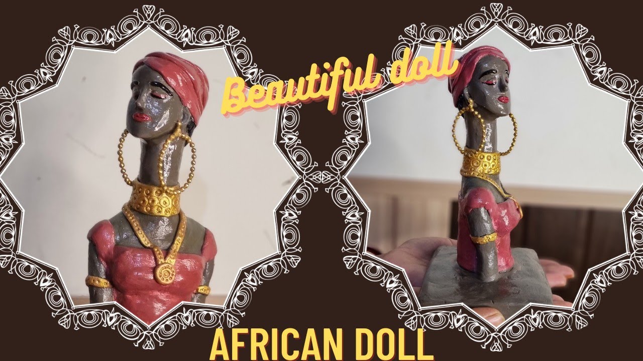 DIY African Doll :::: How To Make African Doll from wall putti ...