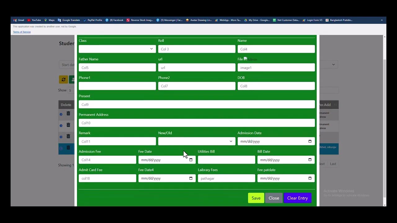 Google App Script Student full datatable crud part 2 with Image and url file - YouTube