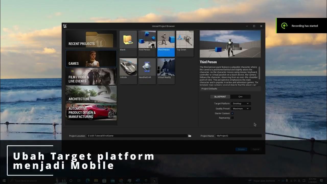 Packaging Project Game Unreal Engine Menjadi Apk Android Youtube