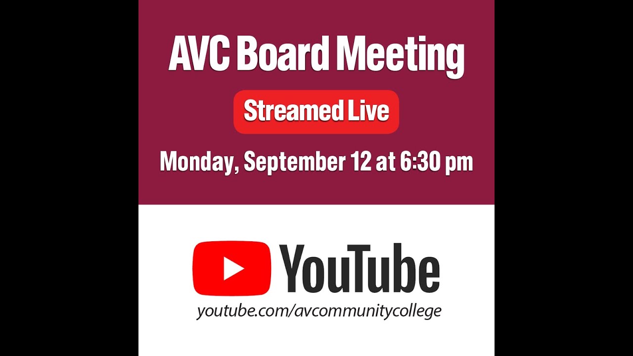 AVC Board of Trustees Meeting - September 12, 2022 - YouTube