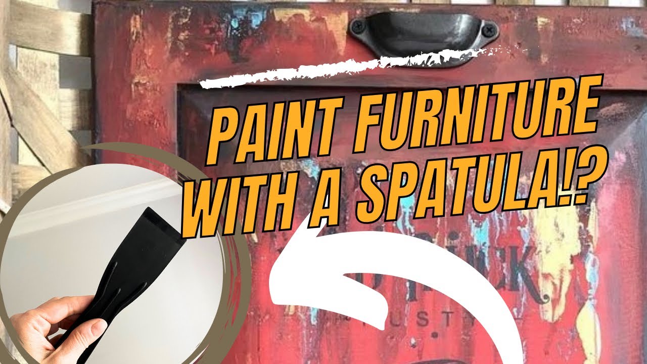 How To Paint Furniture With A Spatula (Paint Dragging Technique For A ...